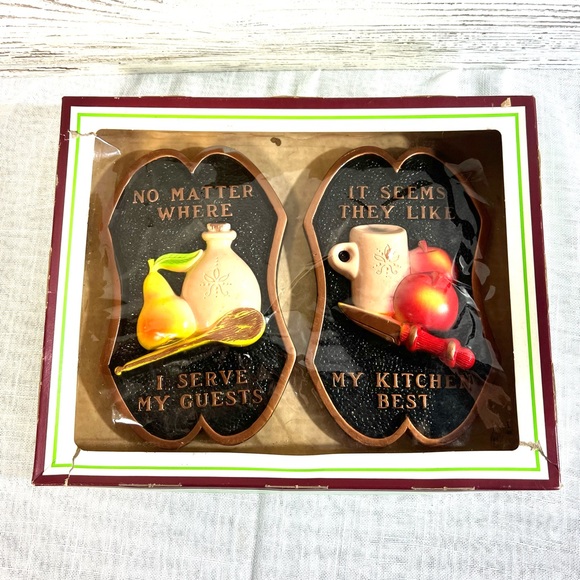 miller studio | Wall Decor | Vintage Miller Chalkware Plaques Kitchen ...